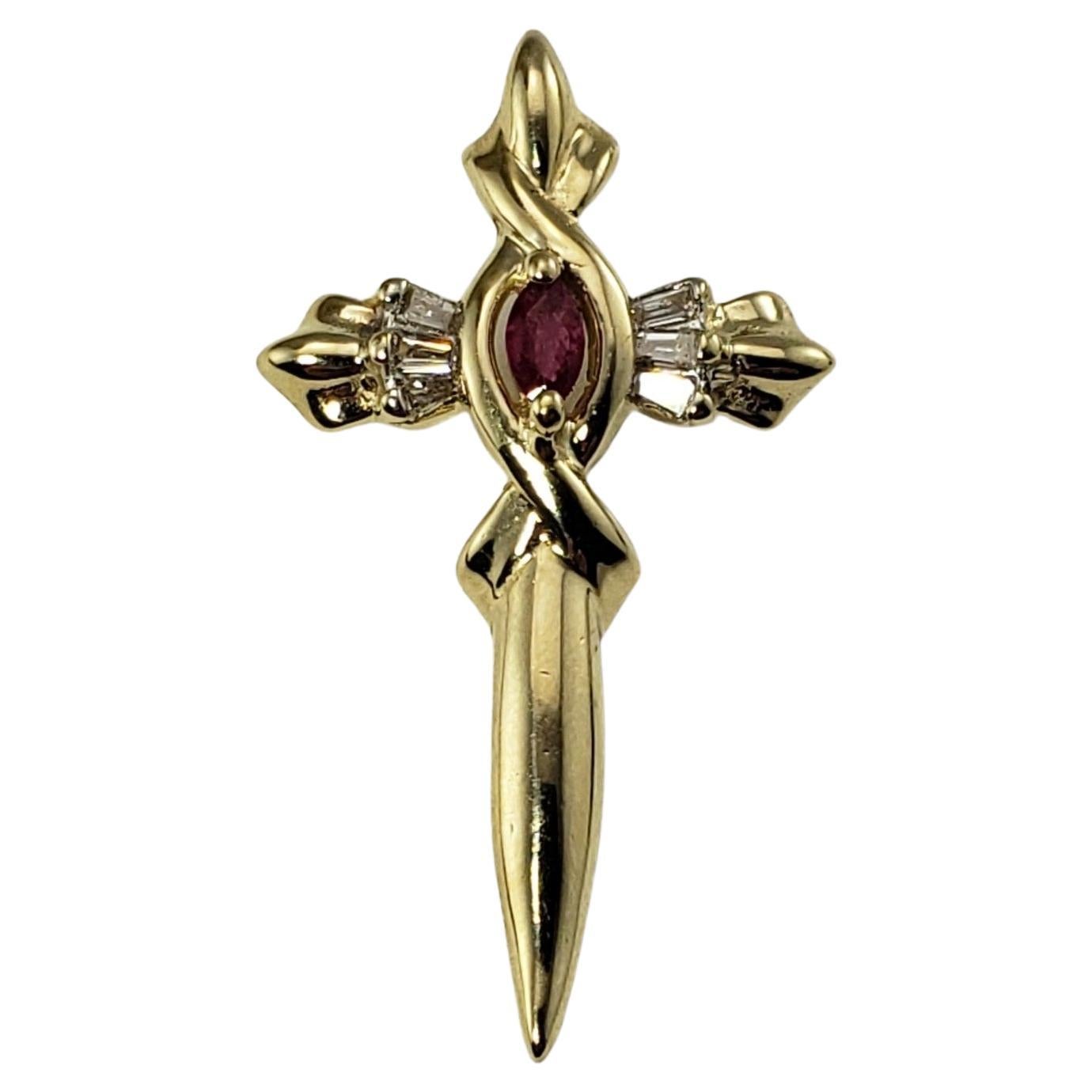 14 Karat Yellow Gold Diamond Cross Pendant at 1stDibs 14 Karat Yellow Gold Diamond Cross Pendant at 1stDibs