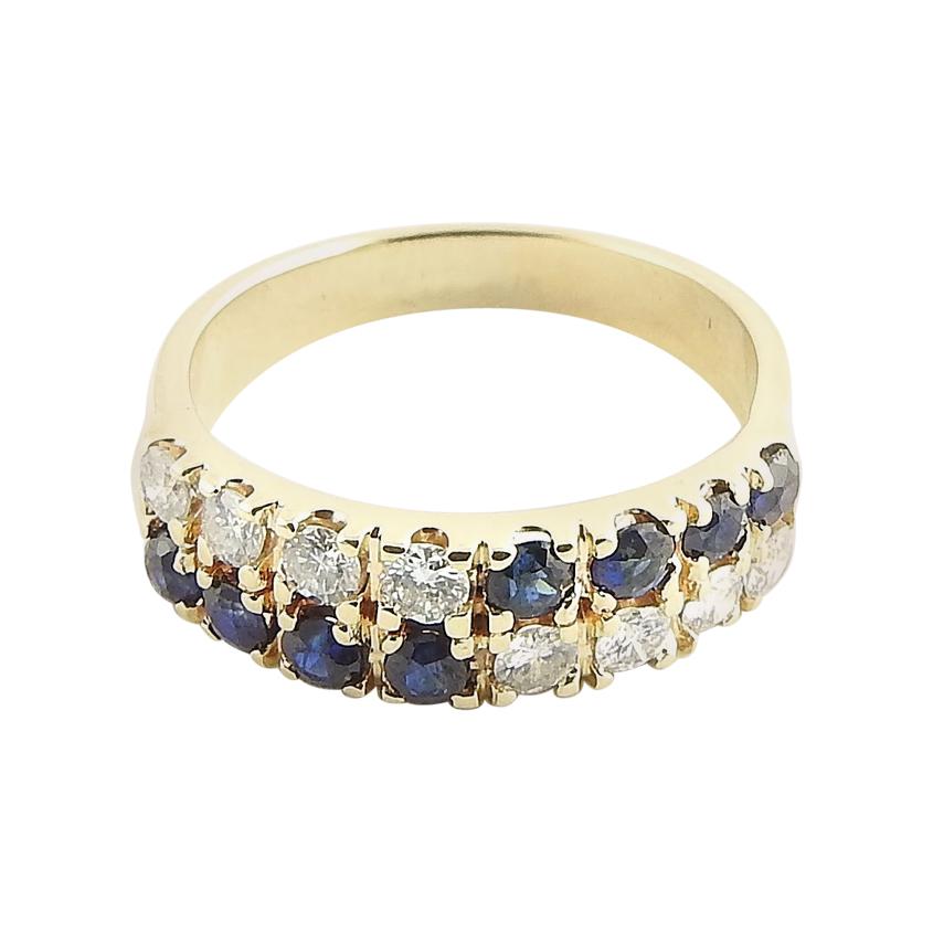 14 Karat Yellow Gold Diamond and Seed Pearl Ring For Sale at 1stDibs