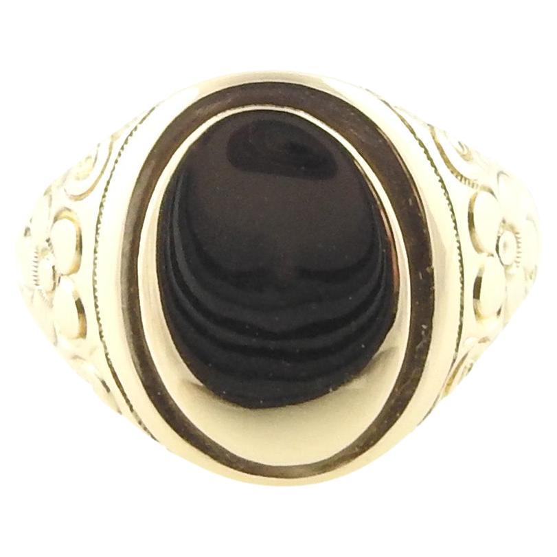 Marlo Laz Diamond 14 Karat Yellow Gold Heart Shape Signet Ring with Sun ...