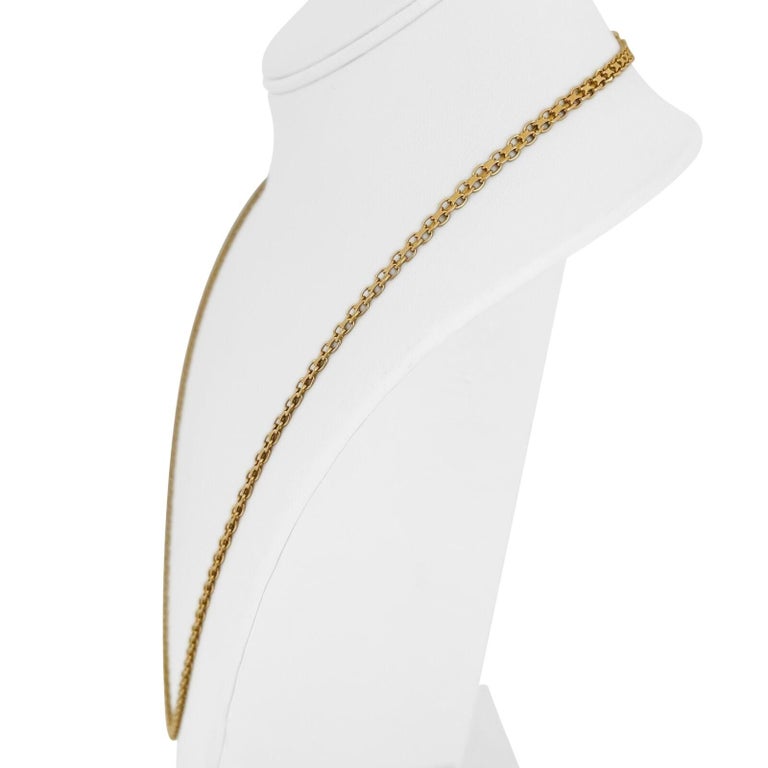 14 Karat Yellow Gold Solid Bismark Link Chain Necklace, Italy For Sale ...