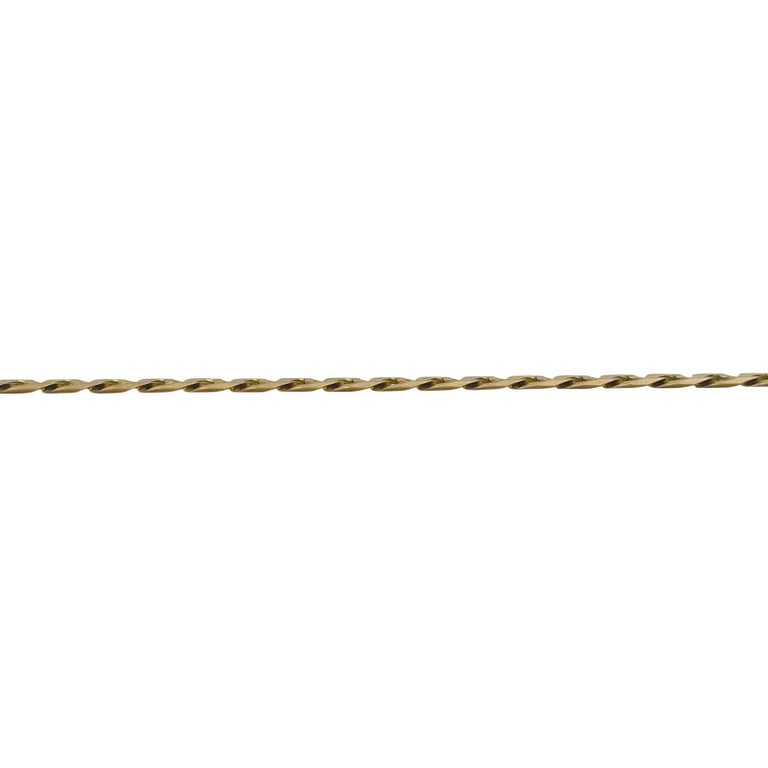 14 Karat Yellow Gold Solid Flat Gucci Mariner Link Chain Necklace For ...