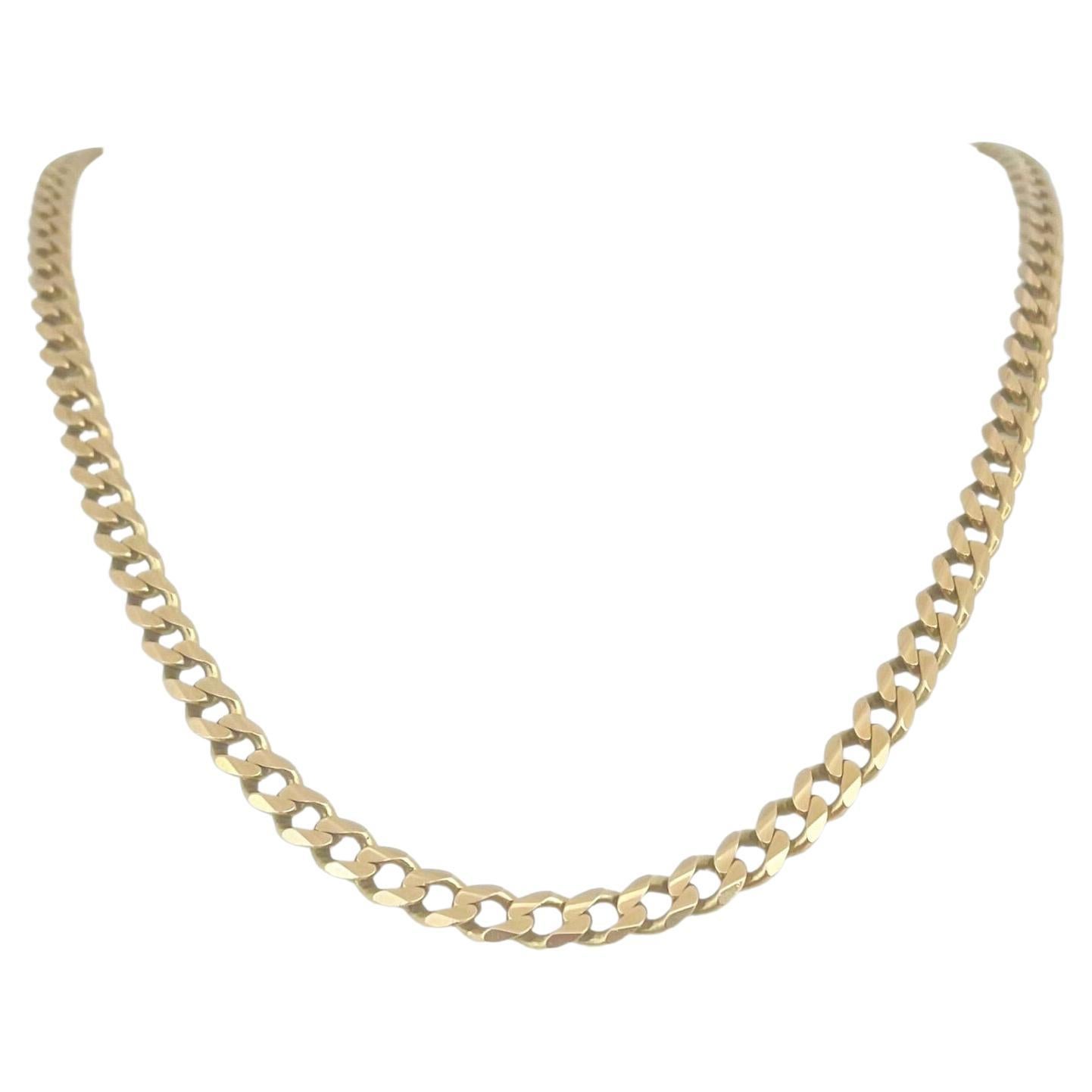 14 Karat Yellow Gold Solid Heavy Miami Cuban Link Chain Necklace For ...