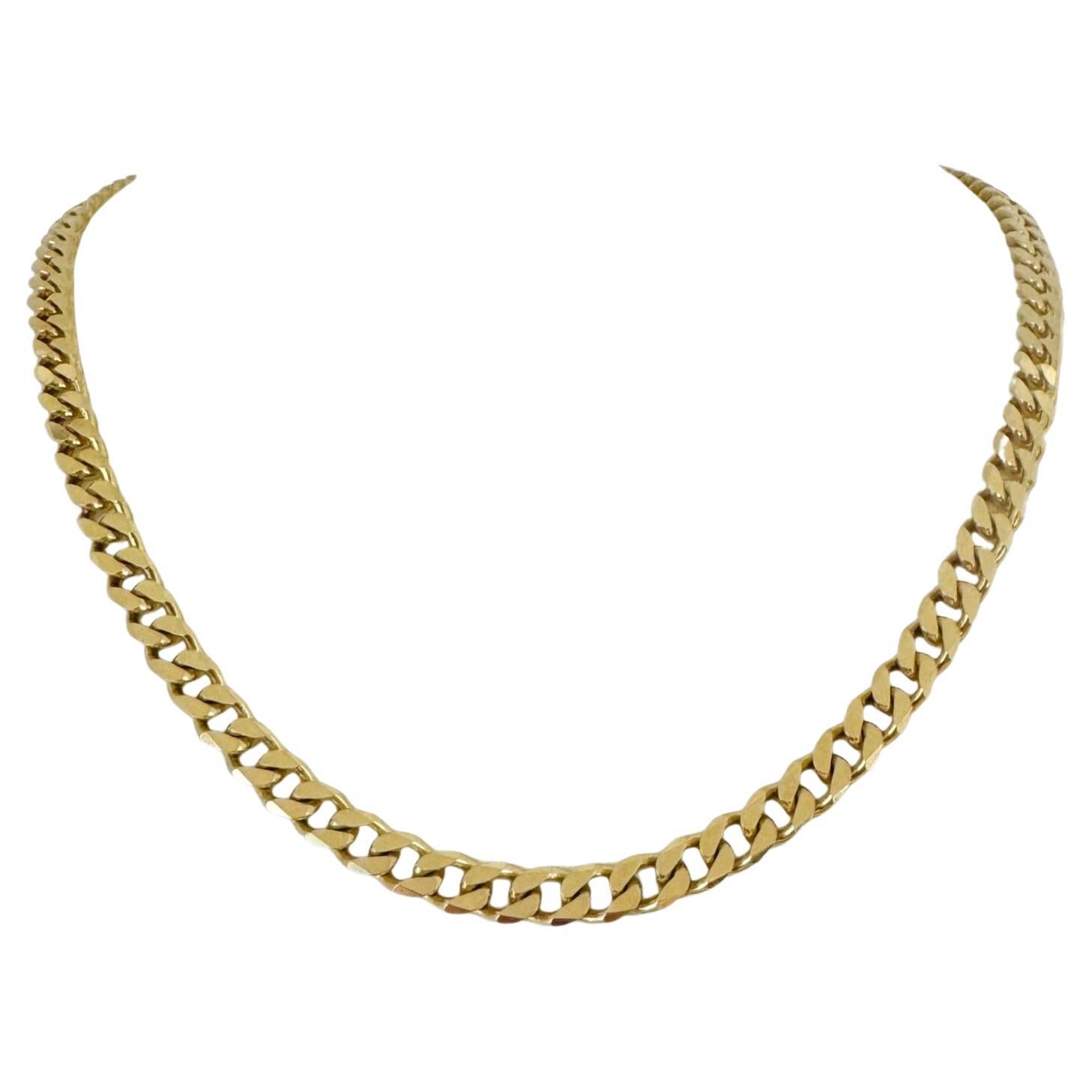 14 Karat White Gold Solid Heavy Hermes Link Chain Necklace For Sale at ...