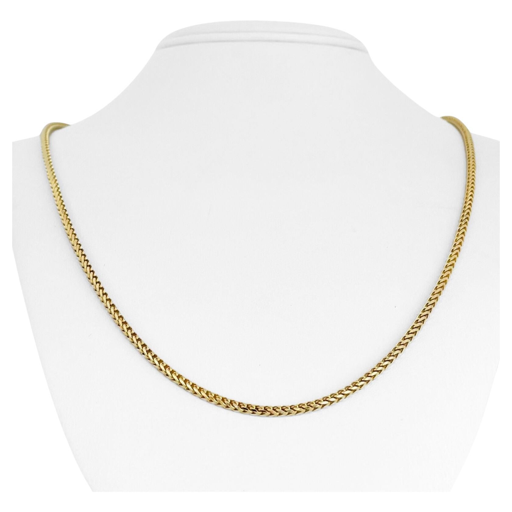 Heavy Solid 18 Karat Yellow Gold Round Link Necklace For Sale at 1stDibs
