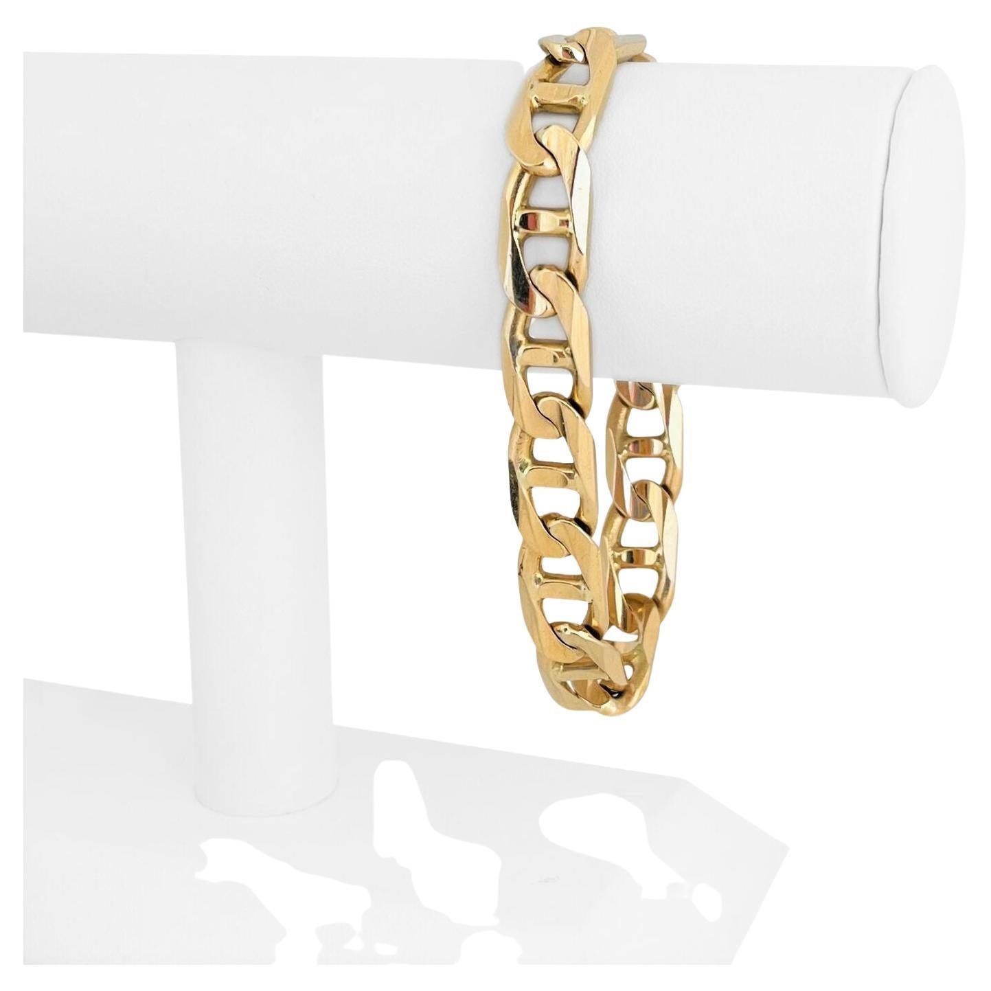 14 Karat Yellow Gold Gucci Link Bracelet at 1stDibs | gucci link ...