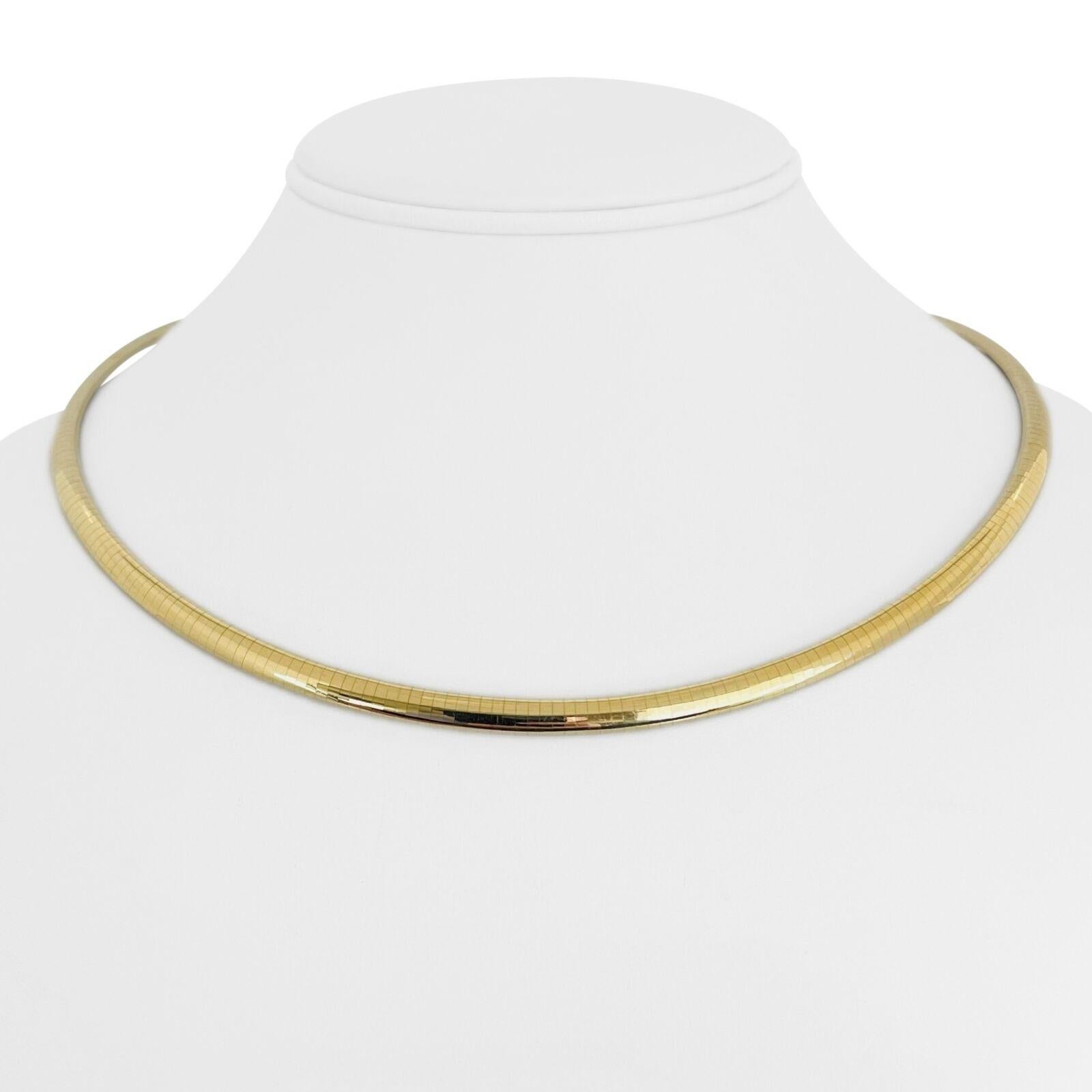 14 Karat Yellow Gold Omega Link Chain Necklace For Sale at 1stDibs ...
