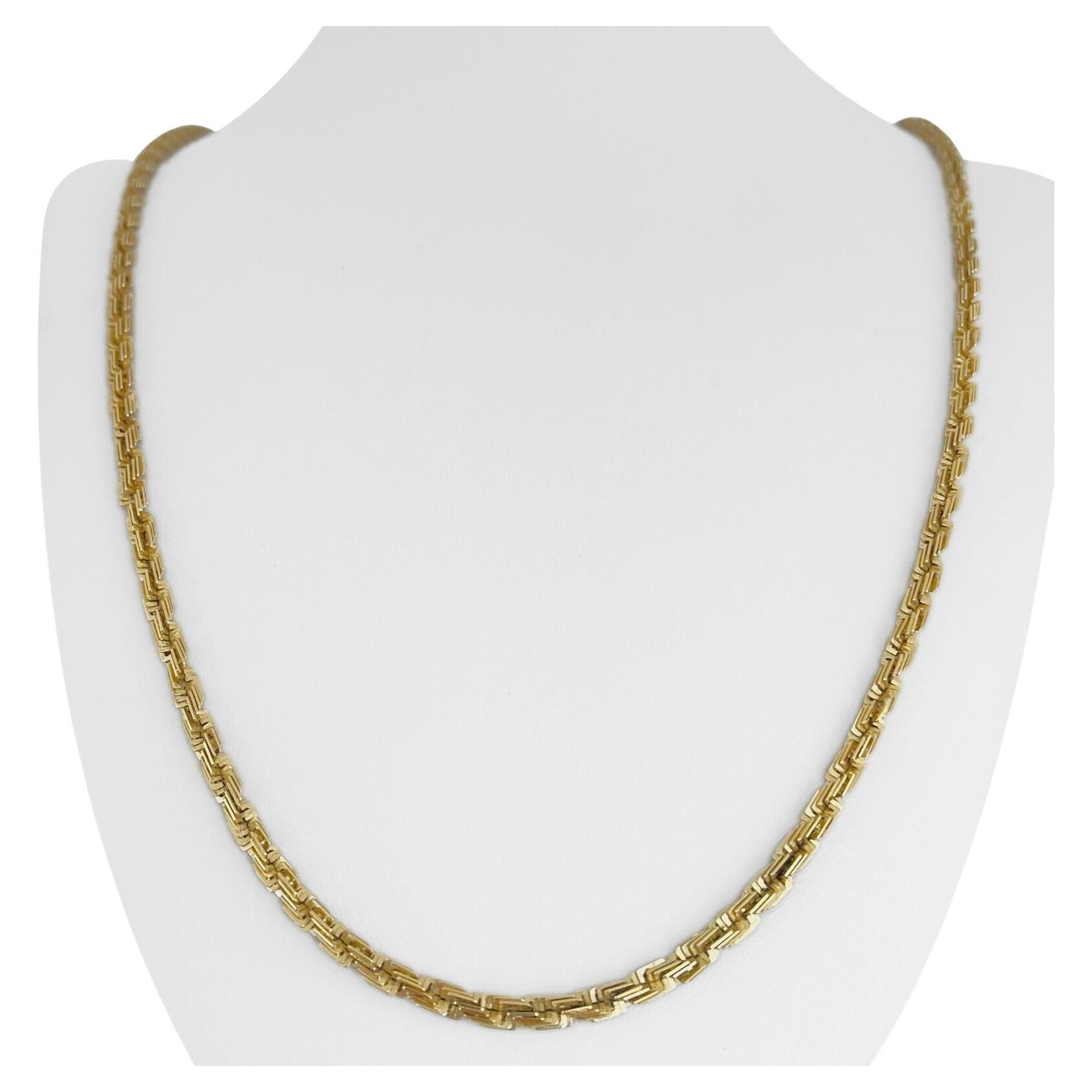 18 Karat Yellow Gold Solid Heavy Long Rope Chain Necklace For Sale at ...