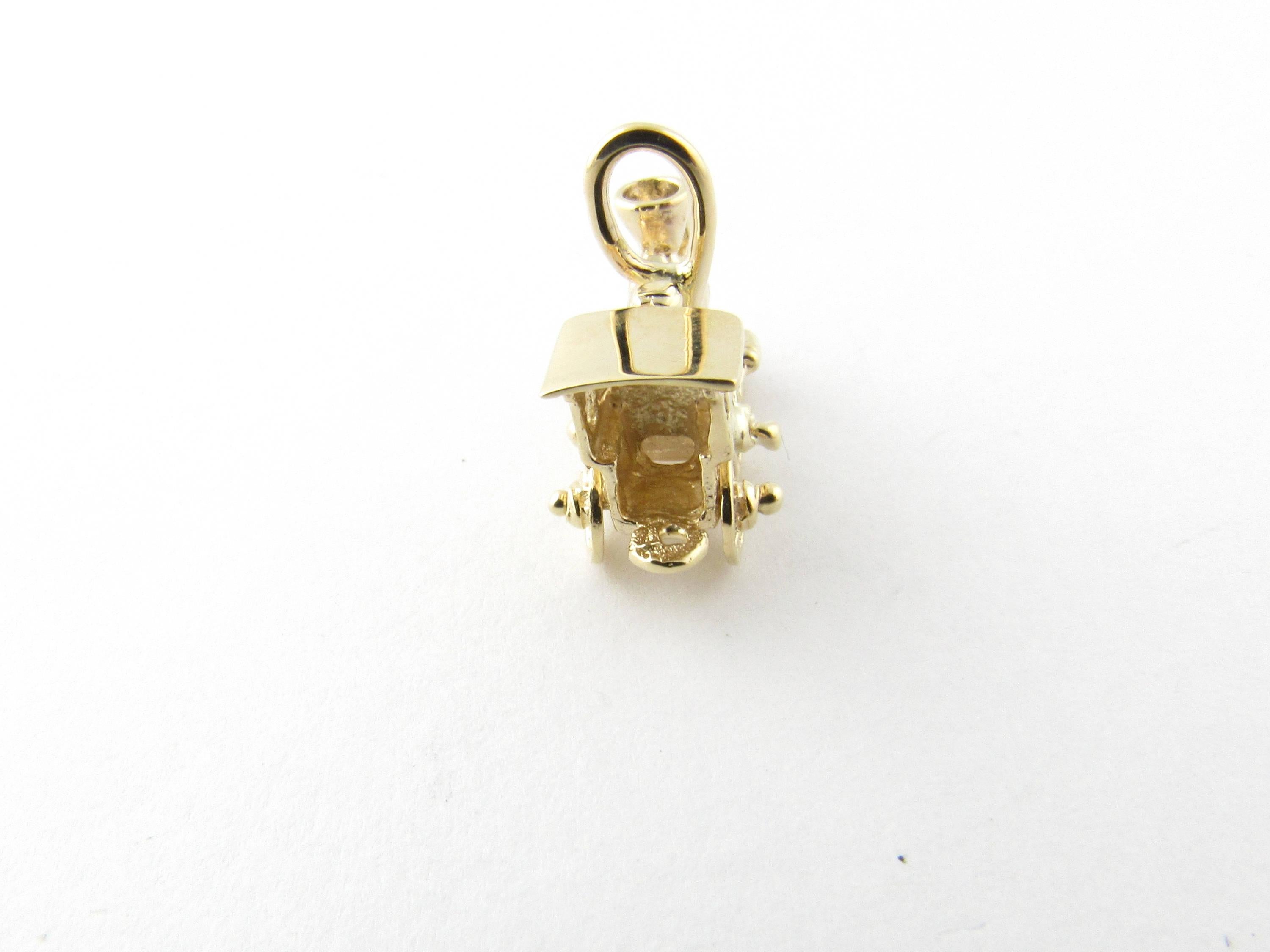 14 Karat Yellow Gold Steam Engine Charm at 1stDibs