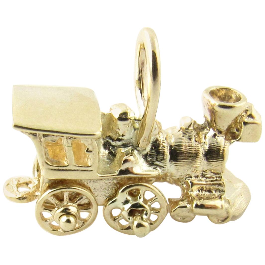 14 Karat Yellow Gold Steam Engine Charm at 1stDibs