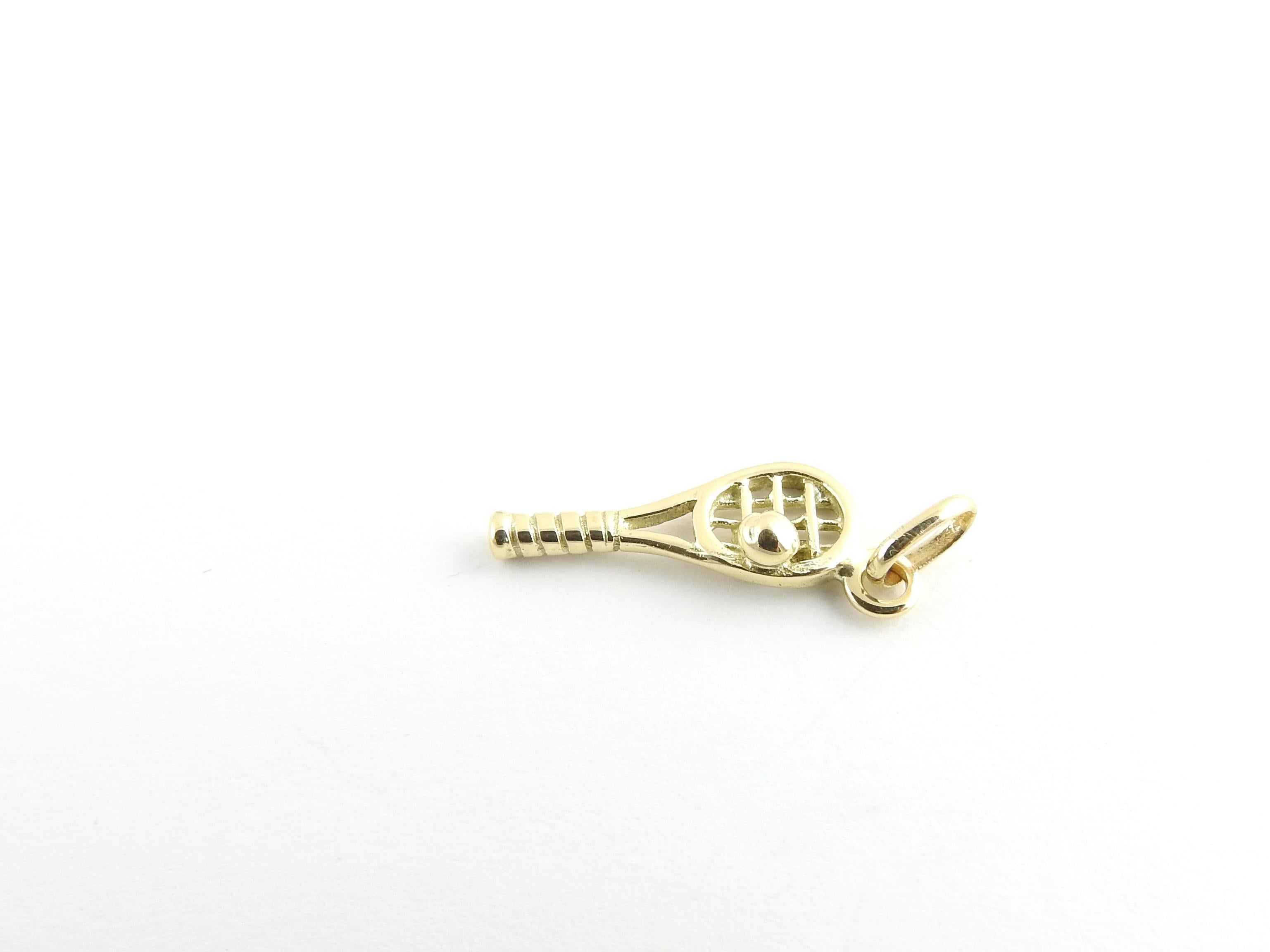 14 Karat Yellow Gold Tennis Racket Charm at 1stDibs | gold tennis charm ...