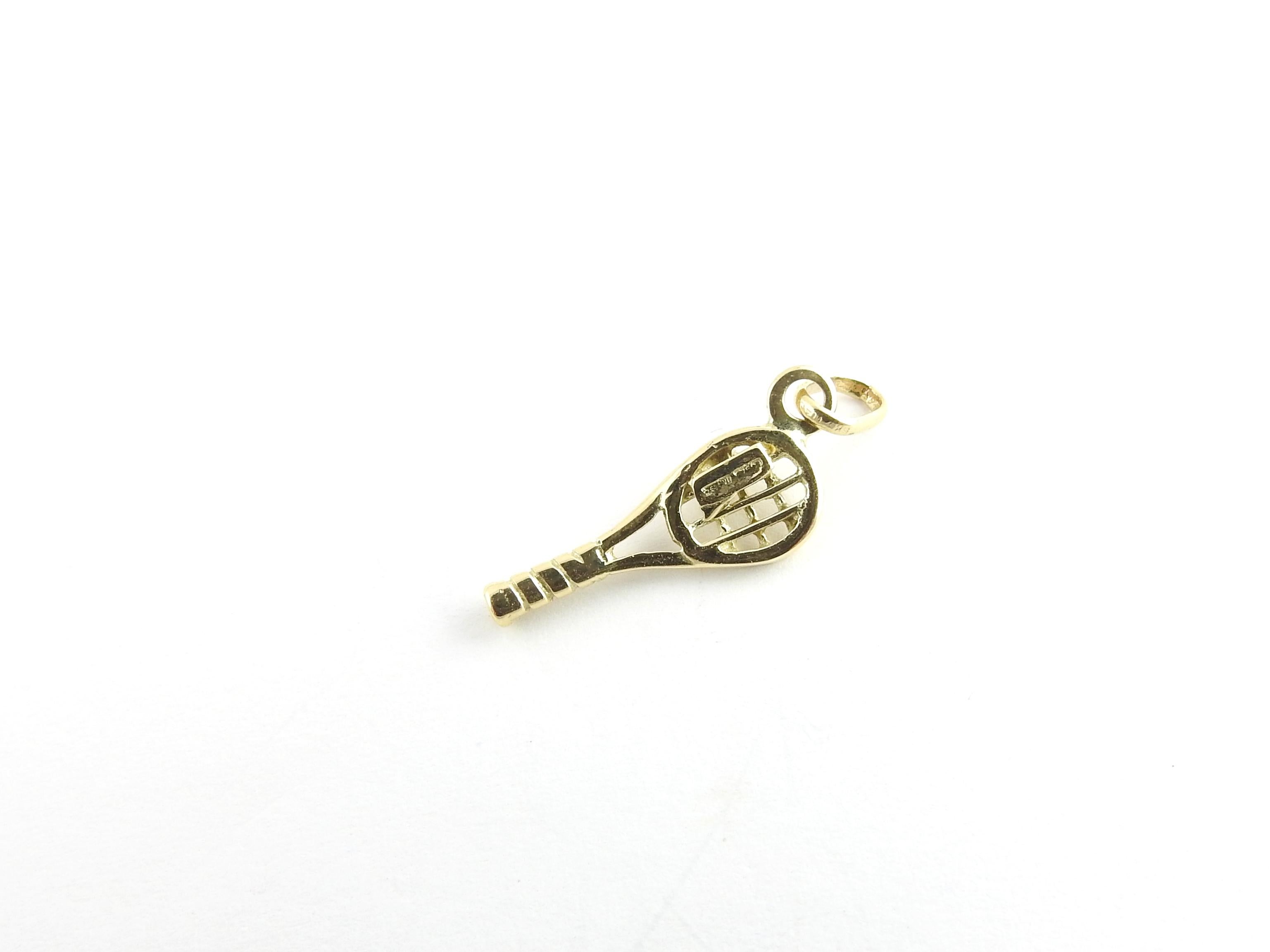 14 Karat Yellow Gold Tennis Racket Charm at 1stDibs | gold tennis charm ...