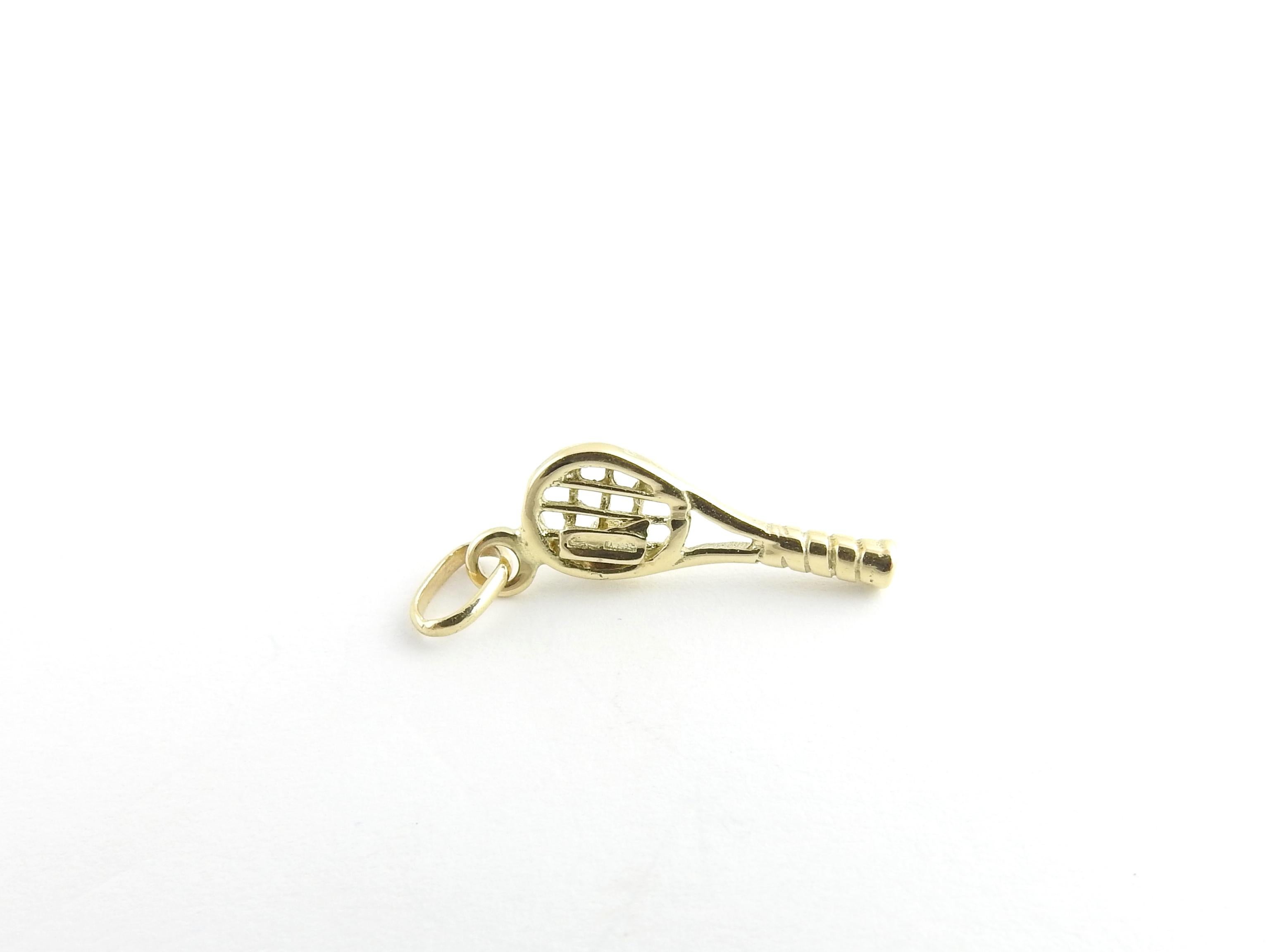 14 Karat Yellow Gold Tennis Racket Charm at 1stDibs | gold tennis charm ...
