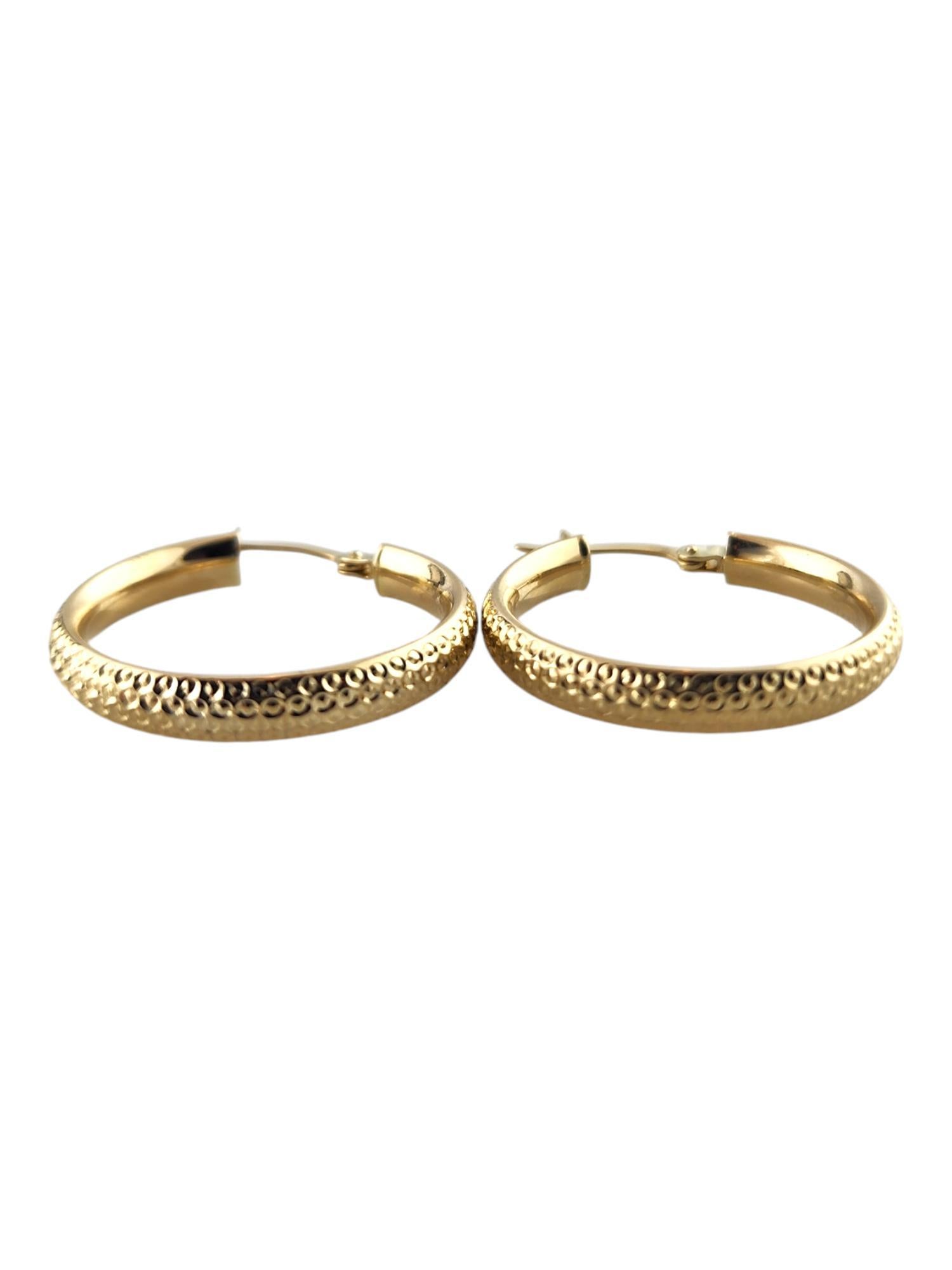 14 Karat Yellow Gold Large Circle Hoop Earrings #19002 For Sale at 1stDibs