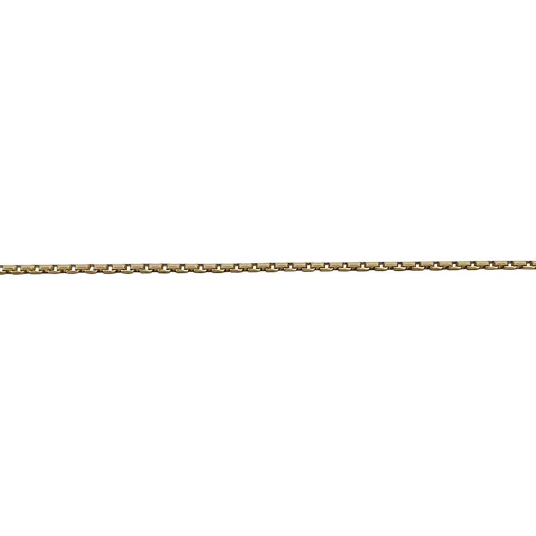 14 Karat Yellow Gold Thin Flat Cobra C Link Chain Necklace Italy For ...