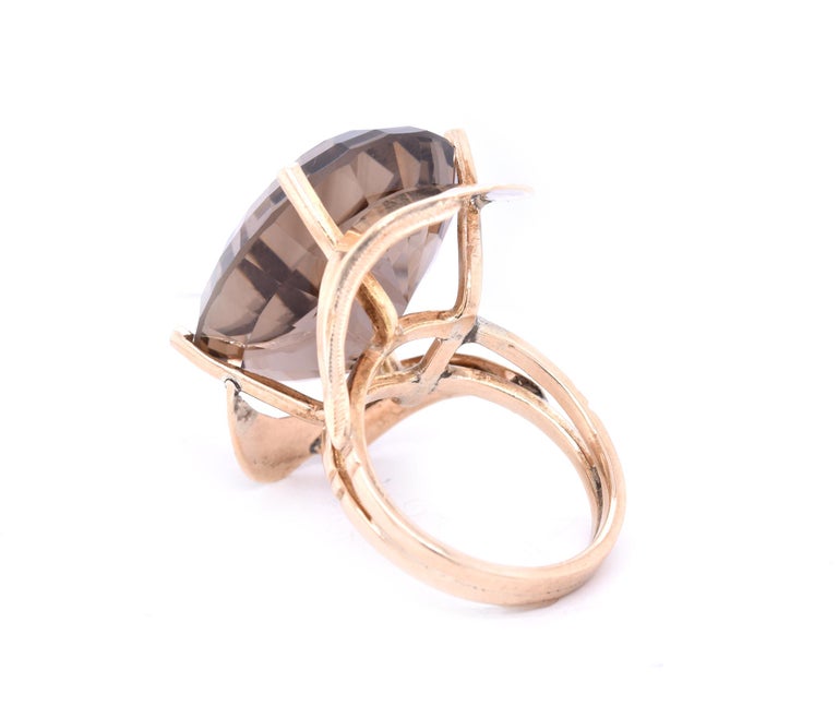 14 Karat Yellow Gold Vintage Smoky Topaz Ring at 1stDibs | smoky topaz ...