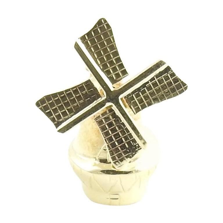 14 Karat Yellow Gold Windmill Charm For Sale at 1stDibs