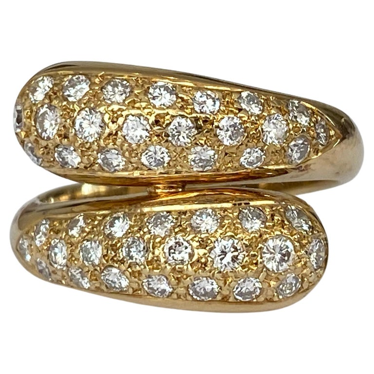 14k Yellow Gold Band Ring with 0.80ct Diamonds For Sale at 1stDibs
