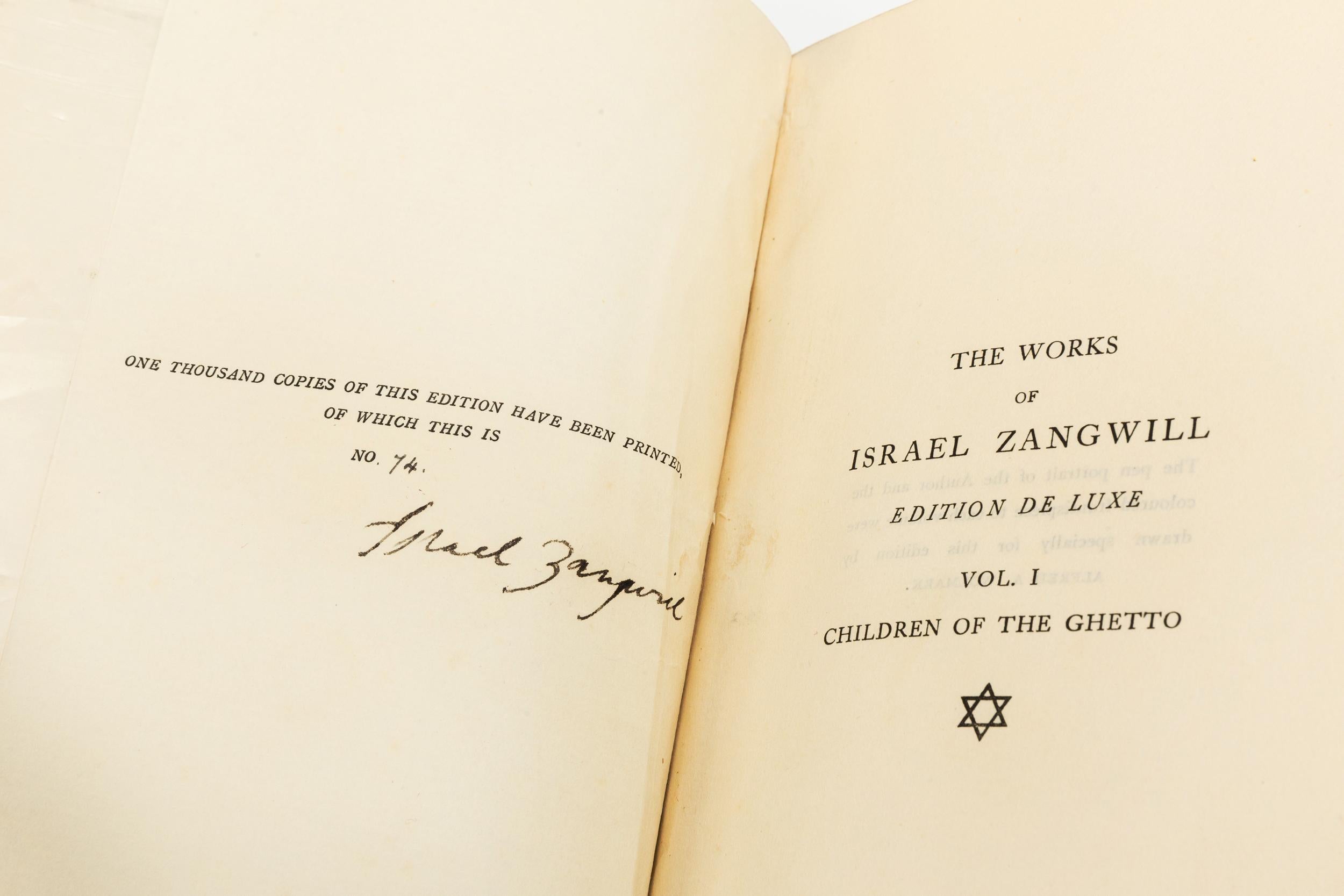 14 Volumes, Israel Zangwill, The Works For Sale at 1stDibs