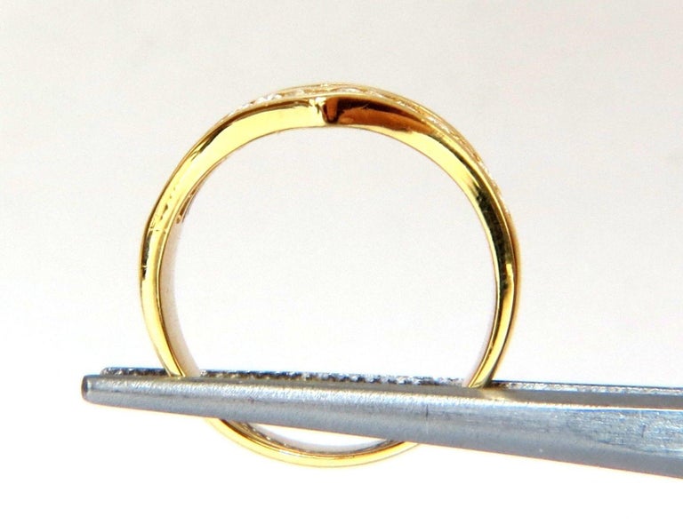 1.40 Carat Diamonds Multirow Chevron Channel Set Ring 18 Karat at 1stDibs