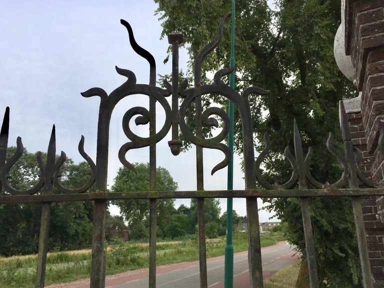 140 meters of Antique Wrought Iron Fencing For Sale at 1stDibs