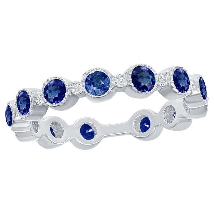 Bezel Set Diamond Eternity Band For Sale at 1stDibs | white gold bezel ...