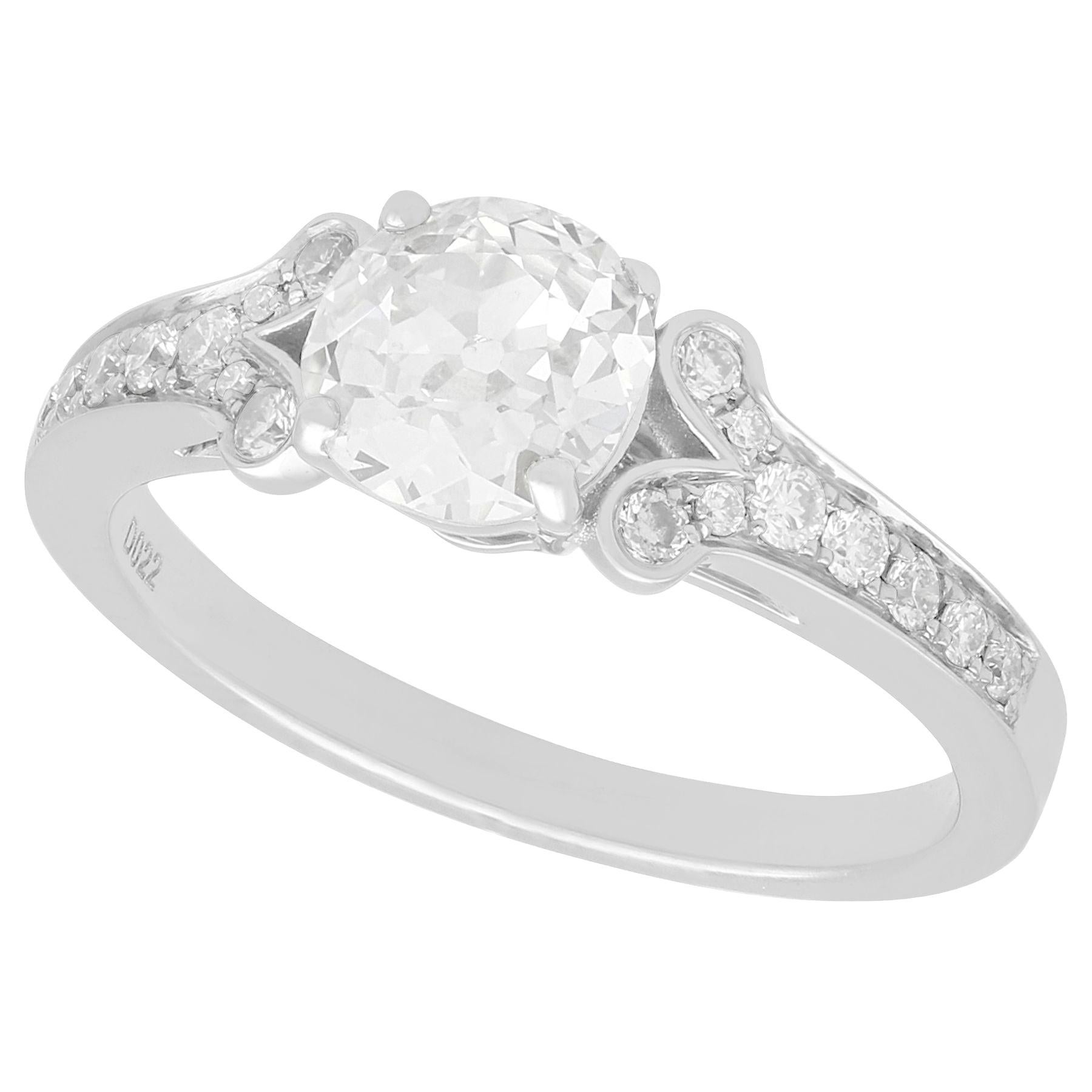2.43 Carat Diamond and White Gold Solitaire Ring at 1stDibs