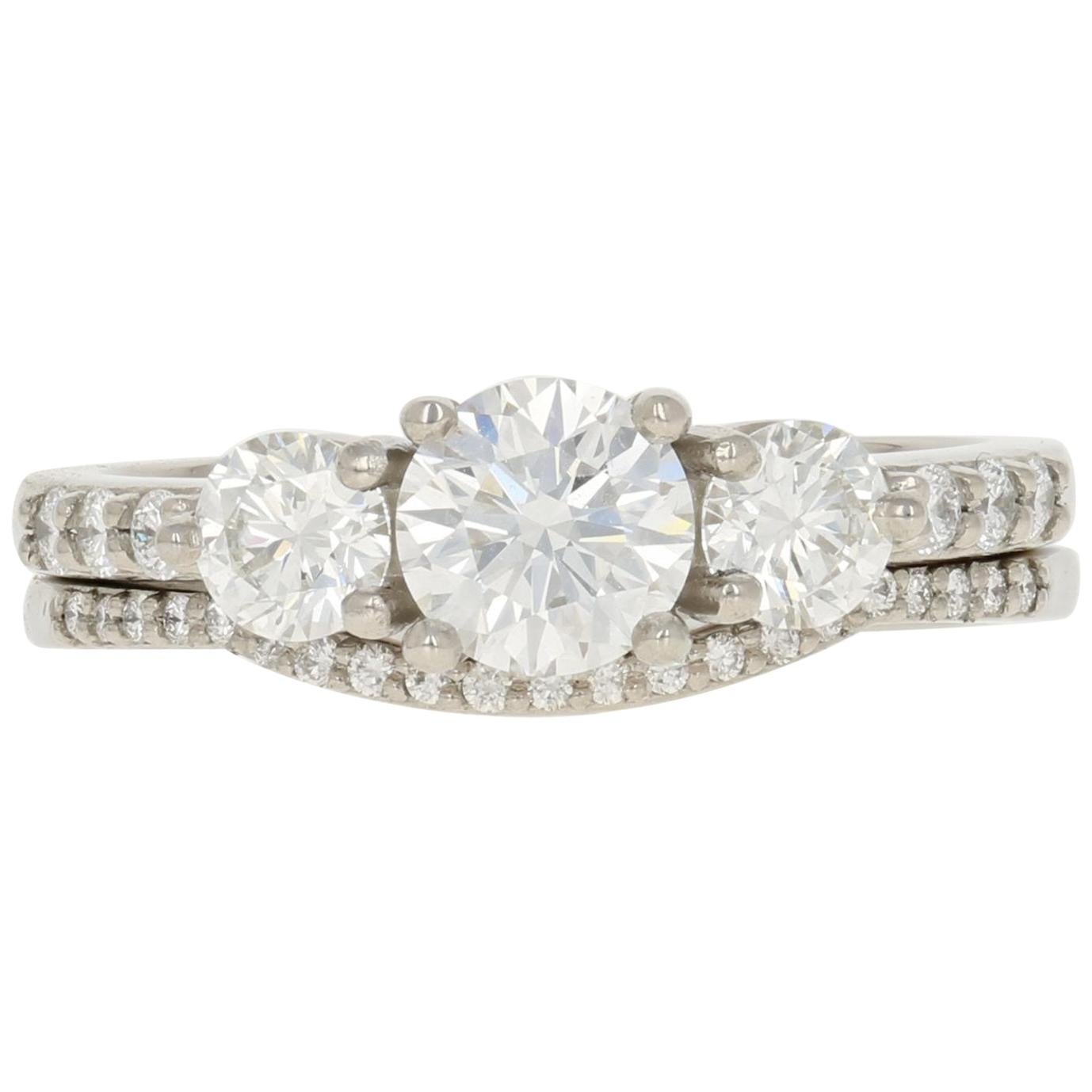 .20 Carat Diamond Platinum Engagement Ring and Wedding Band Set For ...