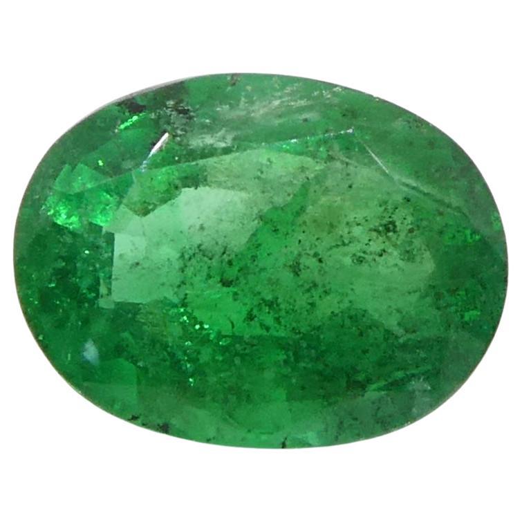 1.23ct Oval Green Emerald from Zambia For Sale at 1stDibs