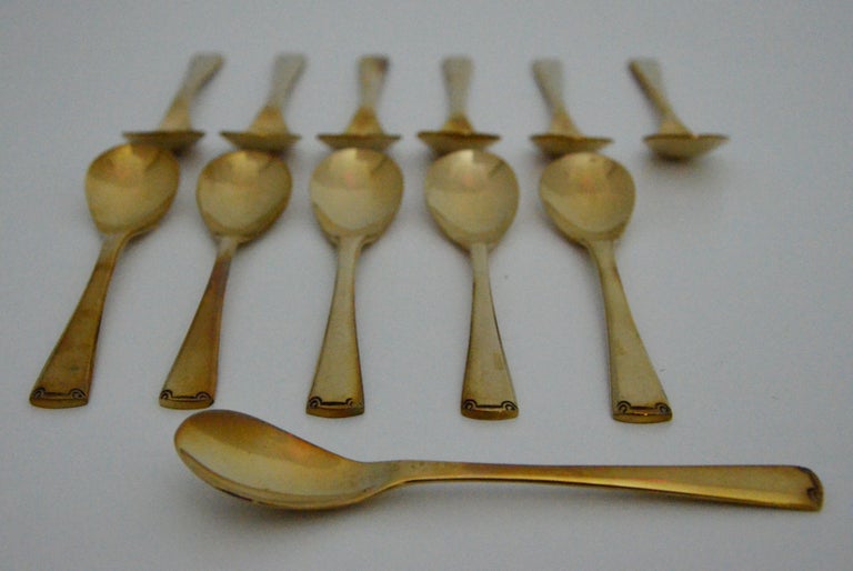 143 Piece Brass Plate Flatware with Service for Twelve and Twelve ...