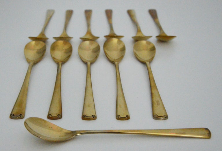 143 Piece Brass Plate Flatware with Service for Twelve and Twelve ...