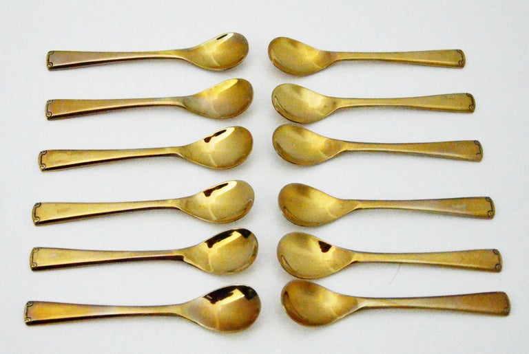 143 Piece Brass Plate Flatware with Service for Twelve and Twelve ...