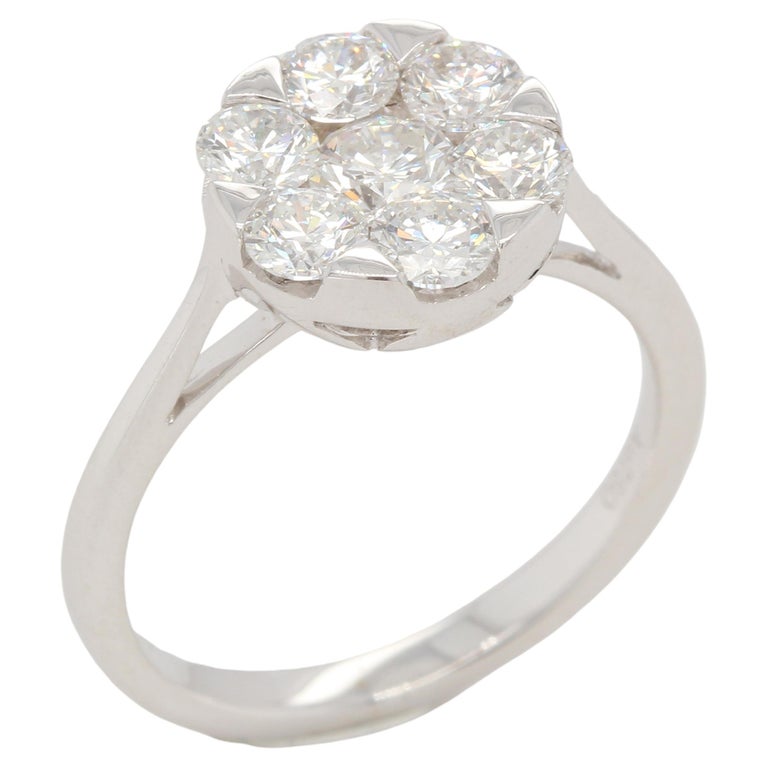 1.45 Carat Diamond Engagement Ring in 18 Karat Gold For Sale at 1stDibs