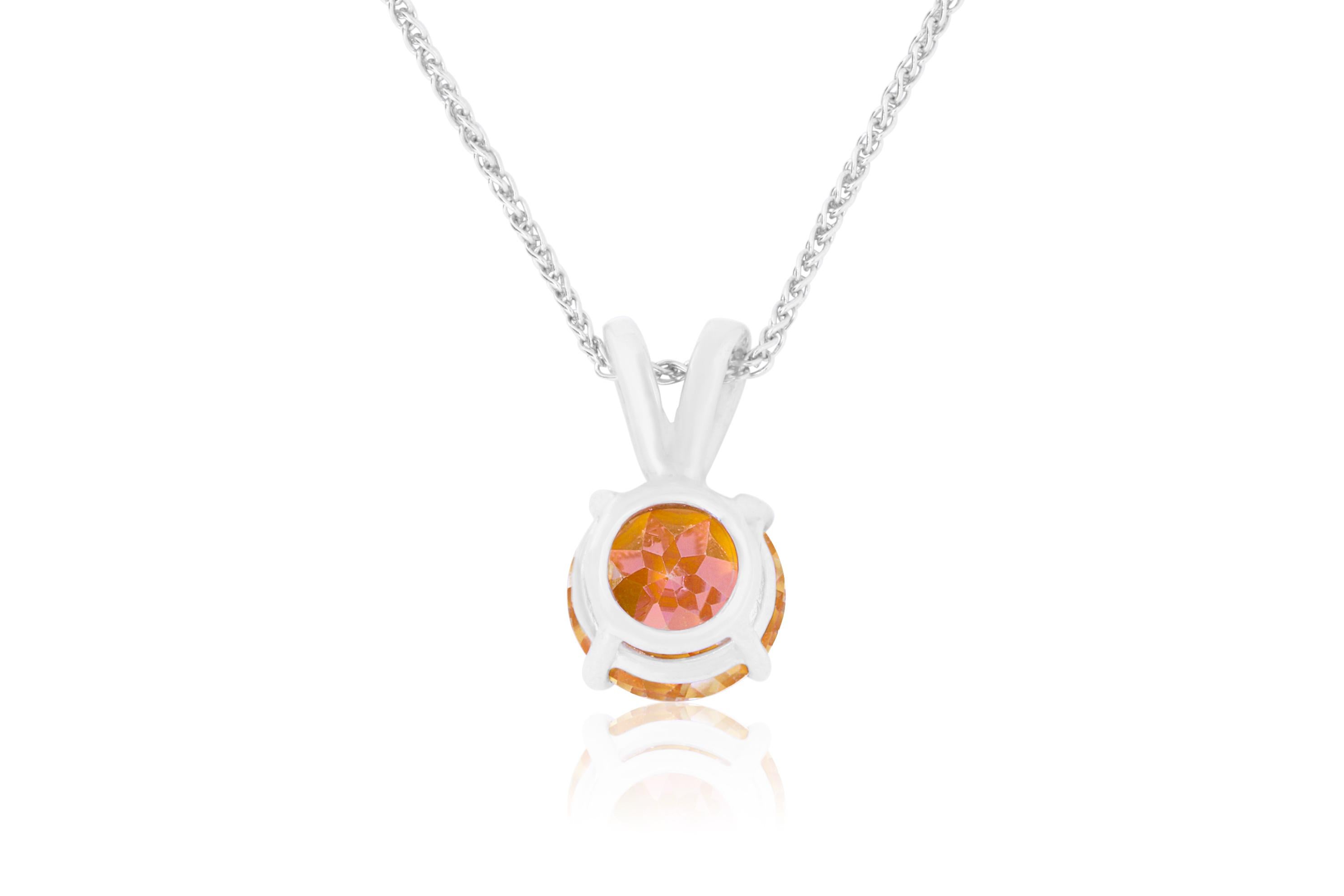 1.45 Carat Sunset Topaz Pendant at 1stDibs