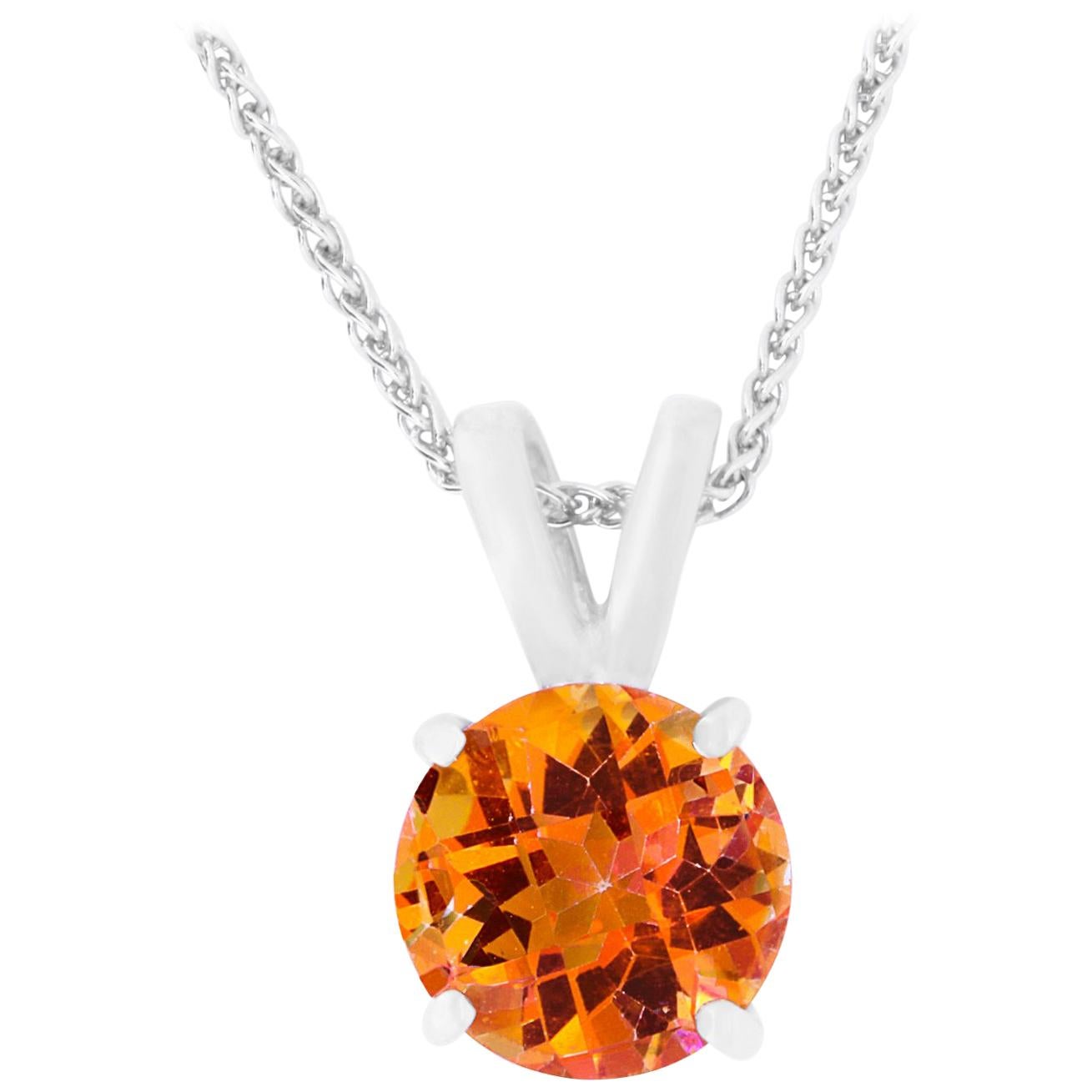 1.45 Carat Sunset Topaz Pendant at 1stDibs