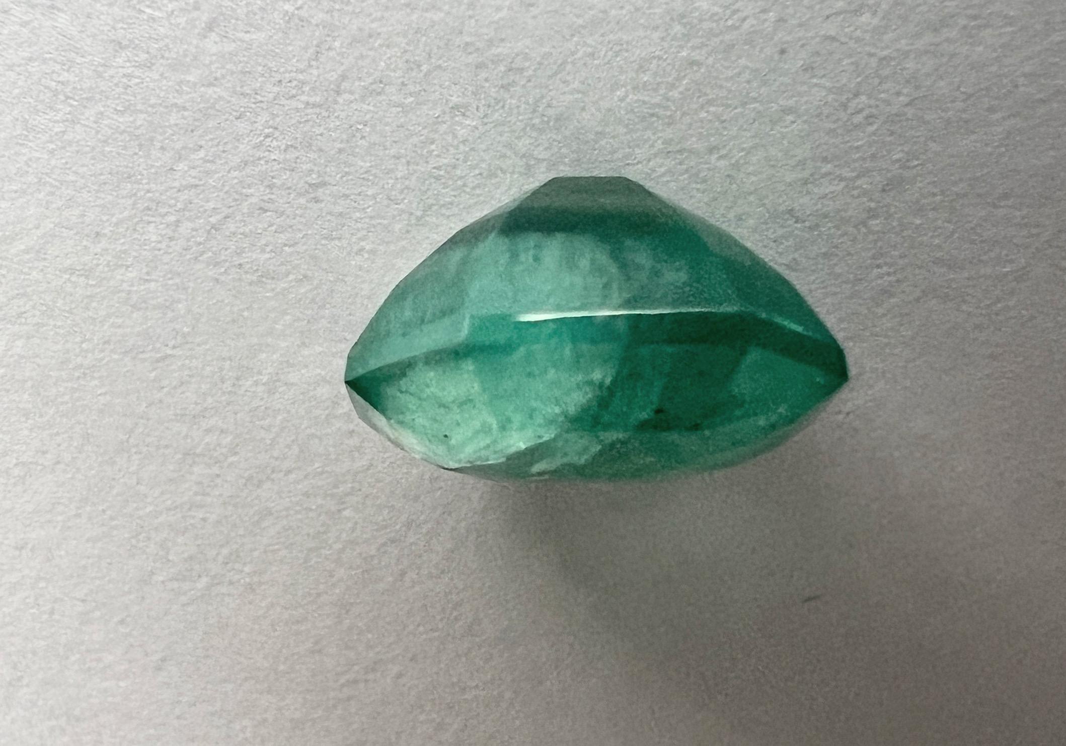 1.45ct Emerald Cut Non-Oiled Emerald Gemstone For Sale at 1stDibs
