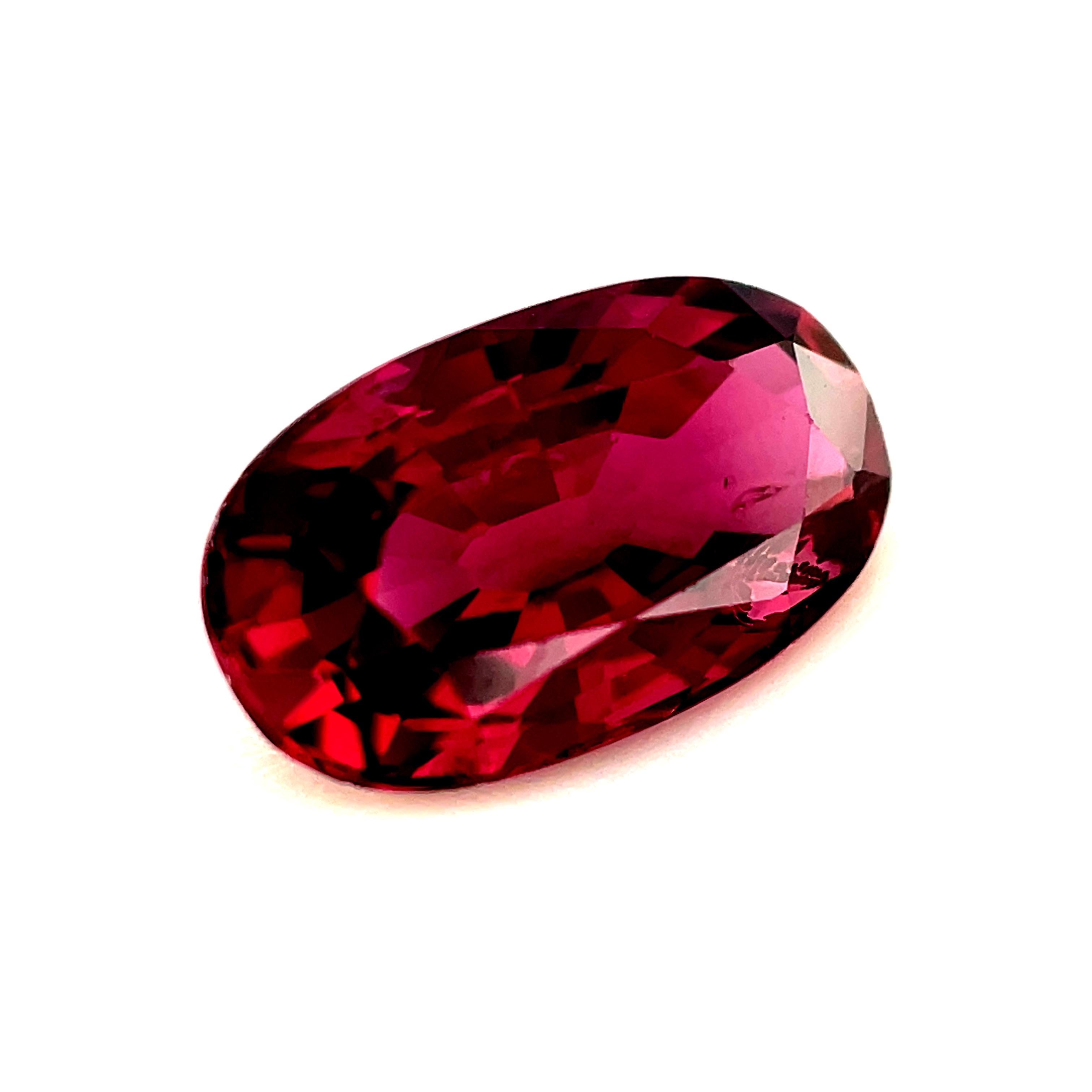 Loose Ruby Gemstone for Engagement or 3-Stone Ring, 1.46 Carat Oval For ...
