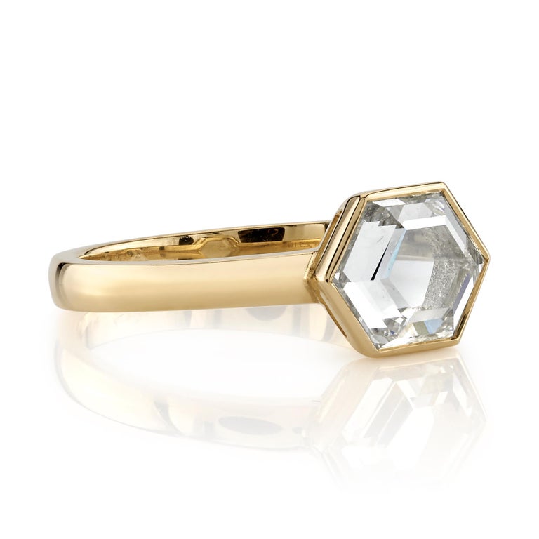 Handcrafted Wyler Portrait Cut Diamond Ring by Single Stone For Sale at ...