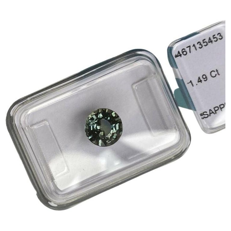 1.49ct Untreated Colour Change Sapphire Green Blue Round Cut IGI Certified Gem at 1stDibs