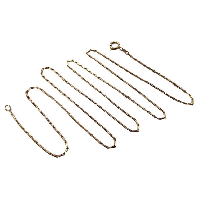 14ct 585 Barley Corn 26" Chain For Sale at 1stDibs