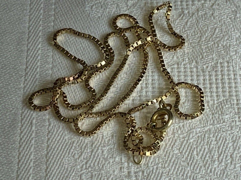14ct 585 Gold Early Vintage Chain For Sale at 1stDibs