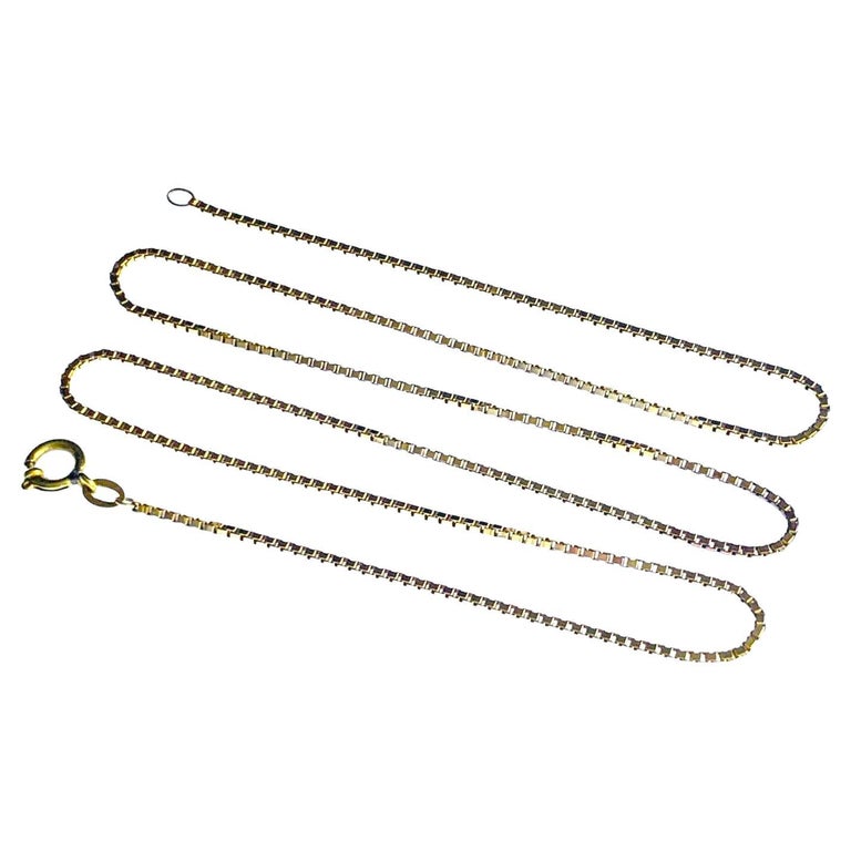 14ct 585 Gold Early Vintage Chain For Sale at 1stDibs