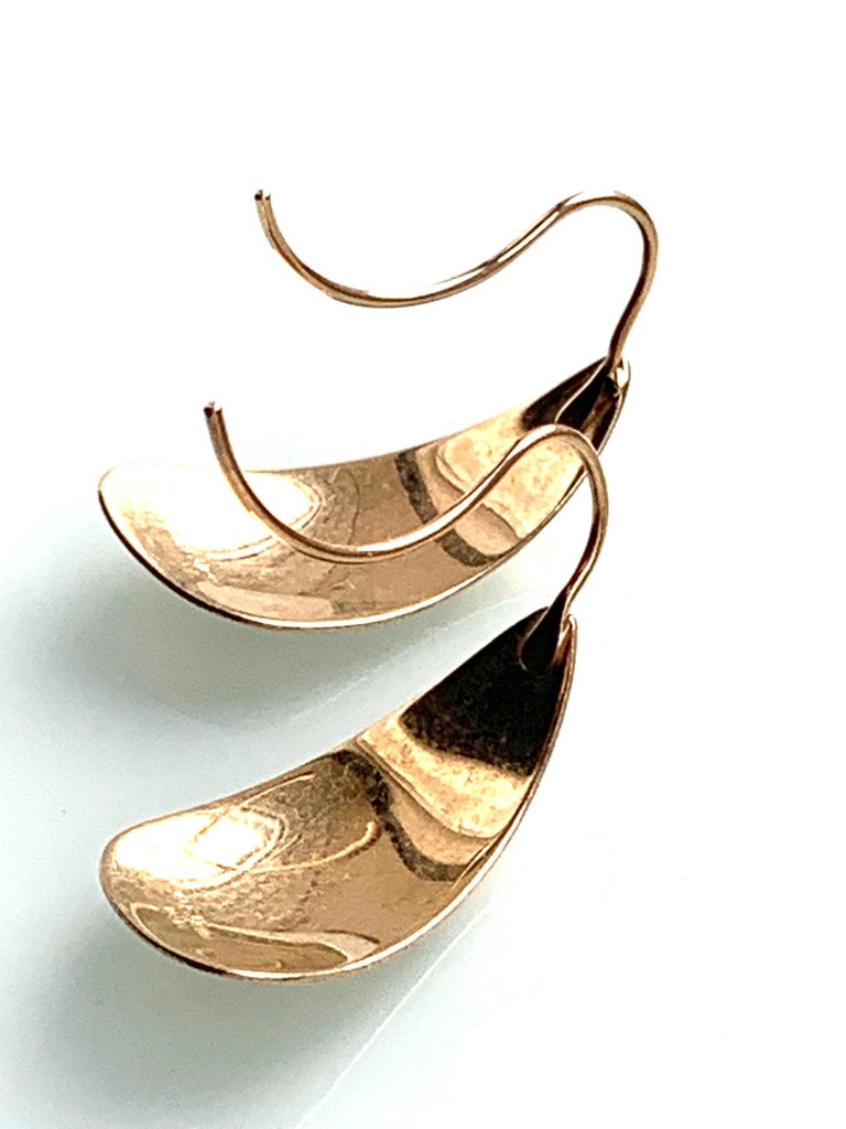 14ct Gold Ed Levin Earrings For Sale at 1stDibs