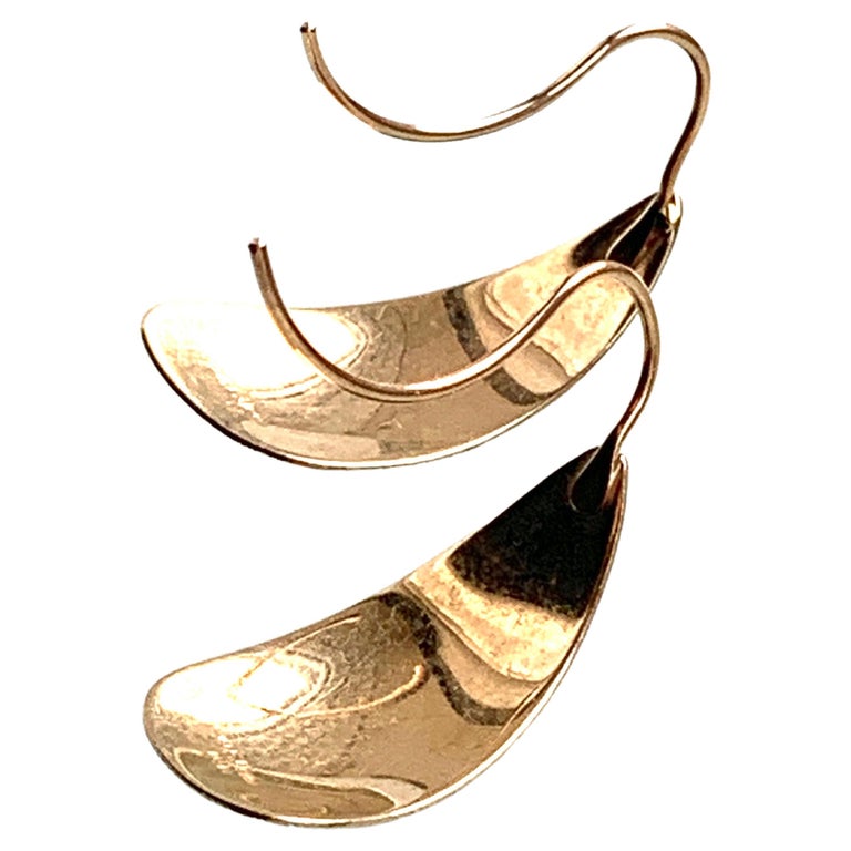 14ct Gold Ed Levin Earrings For Sale at 1stDibs