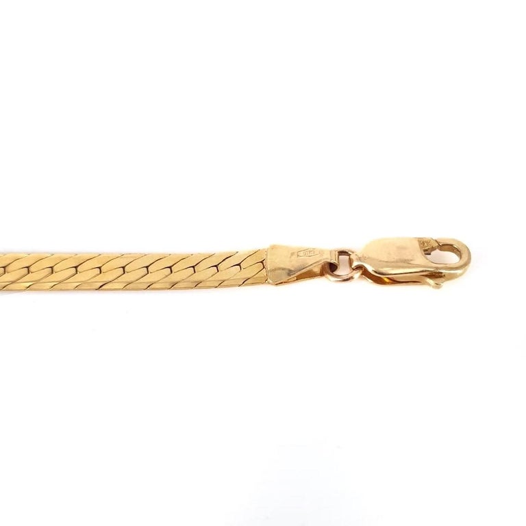 14ct Omega Style Necklace For Sale at 1stDibs