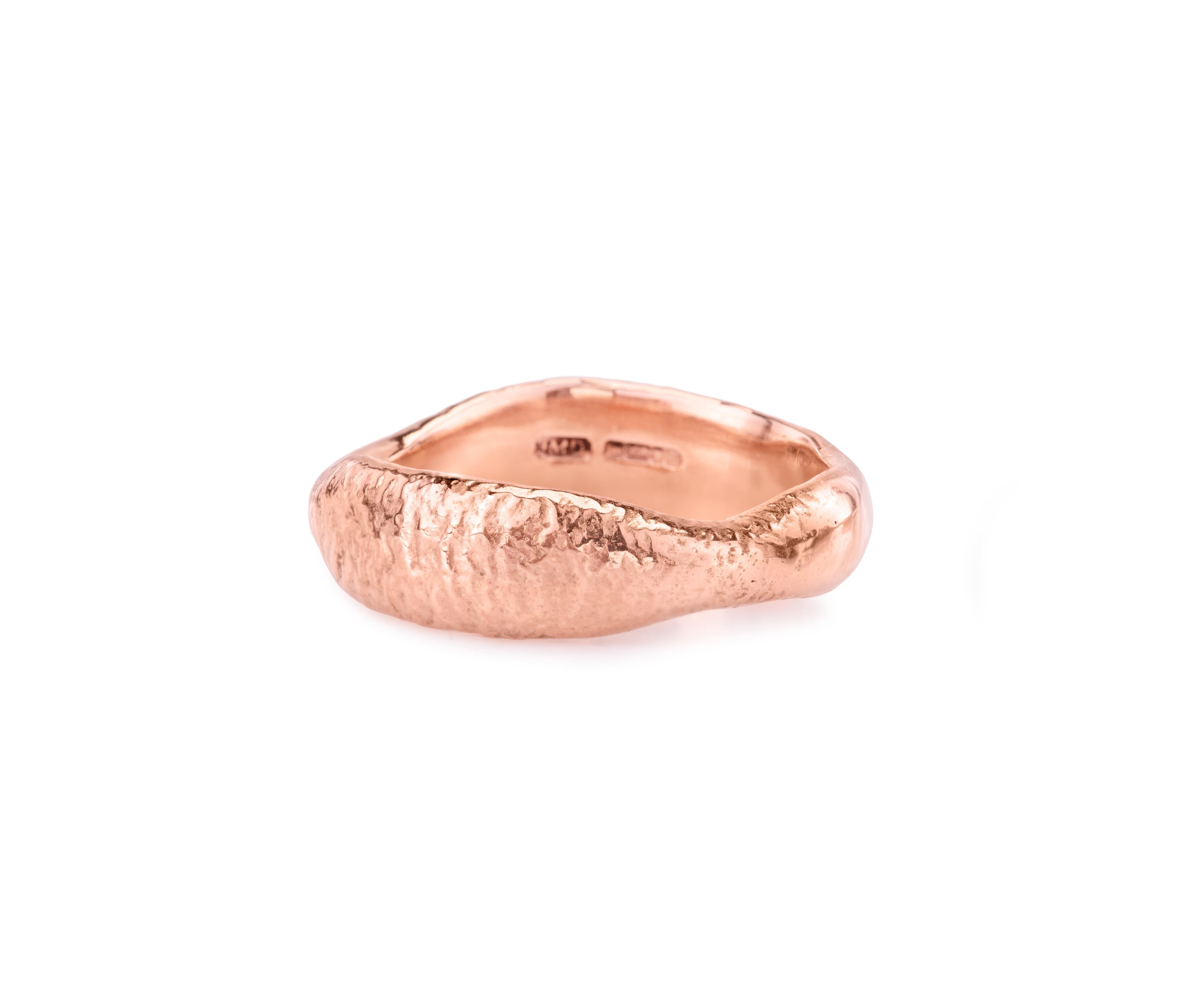 Customizable 14ct Peach Gold Pirate Treasure Ring For Sale at 1stDibs
