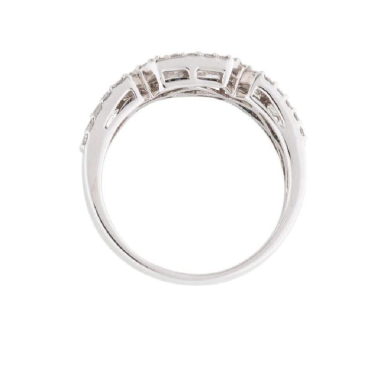 14k Blue and White Gorgeous Diamond Band Ring For Sale at 1stDibs