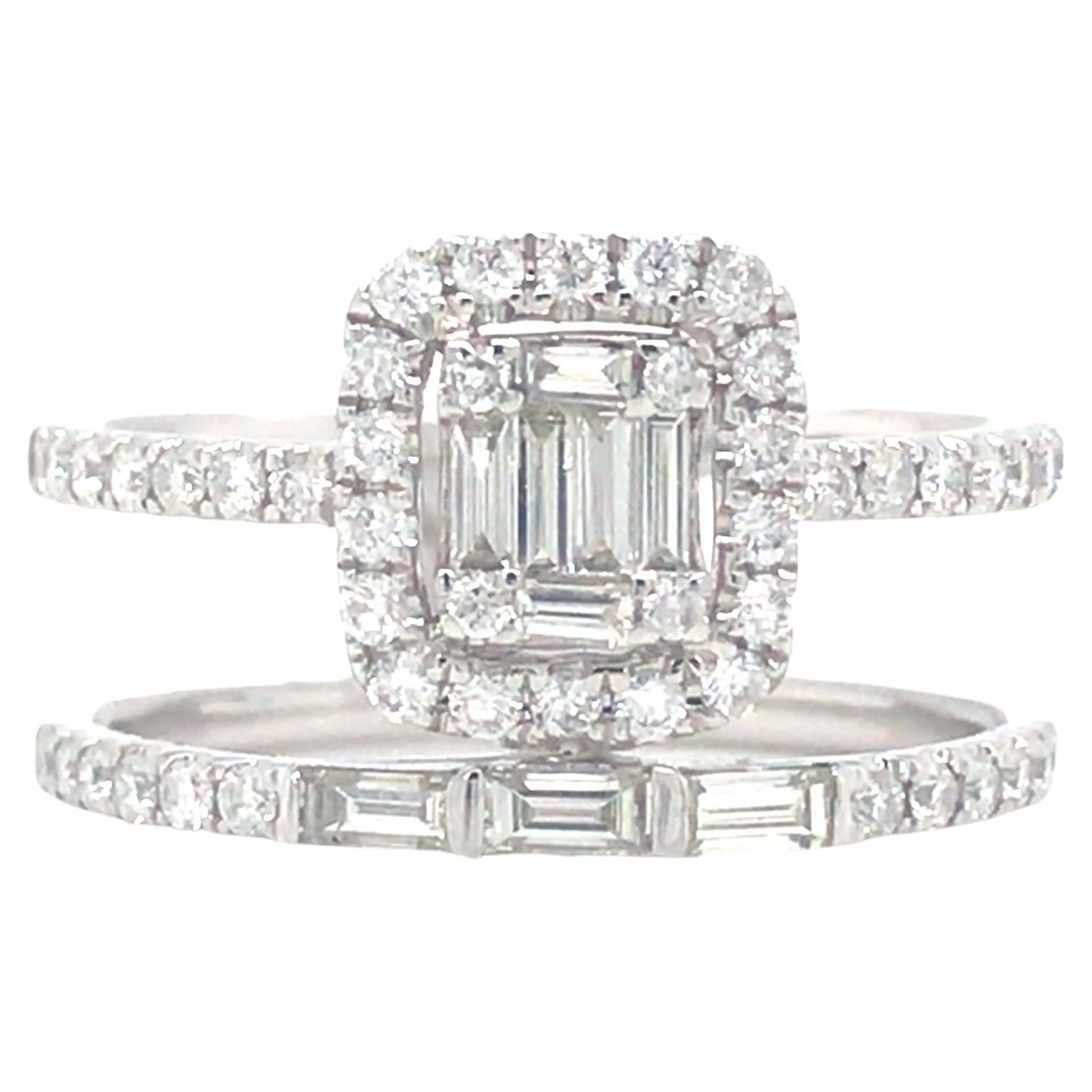 14 Karat Diamond Cluster Ring Double Shank Woven Yellow White Gold For ...