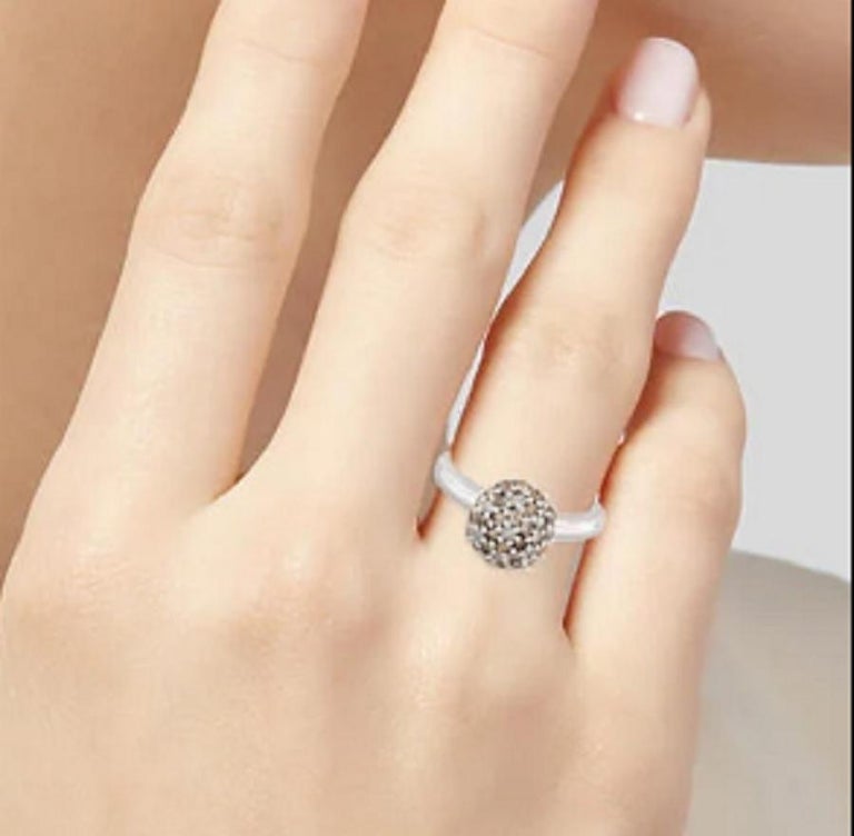 14k Diamond Dazzling Cluster Ball Ring For Sale at 1stDibs