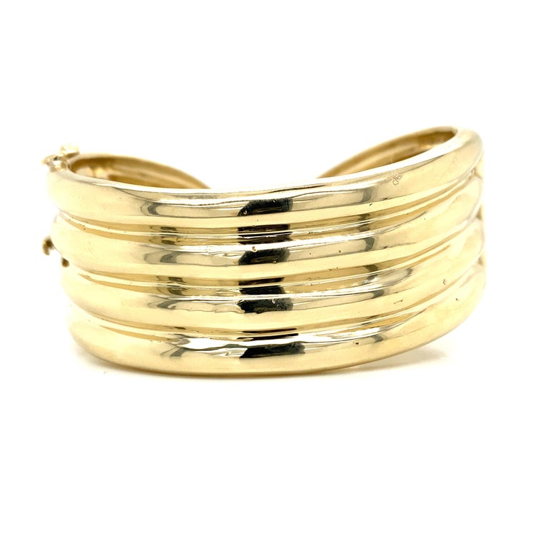 14k Diamond Twist Bangle Two-Tone Gold For Sale at 1stDibs
