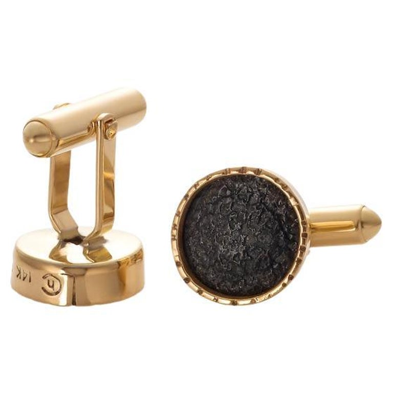 14k Emu Shell Cufflinks For Sale at 1stDibs